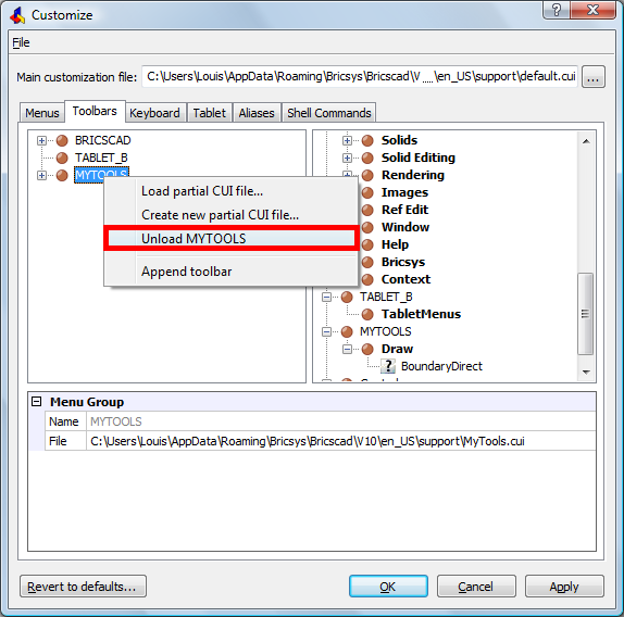 Loading A CUI File